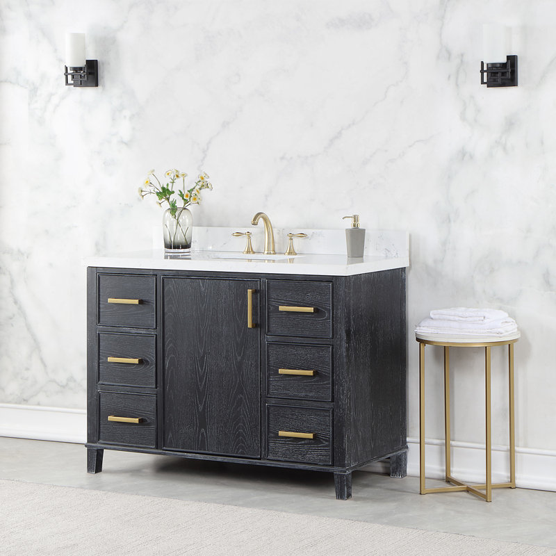 Winston Porter Feyzi 48 Free Standing Single Bathroom Vanity With